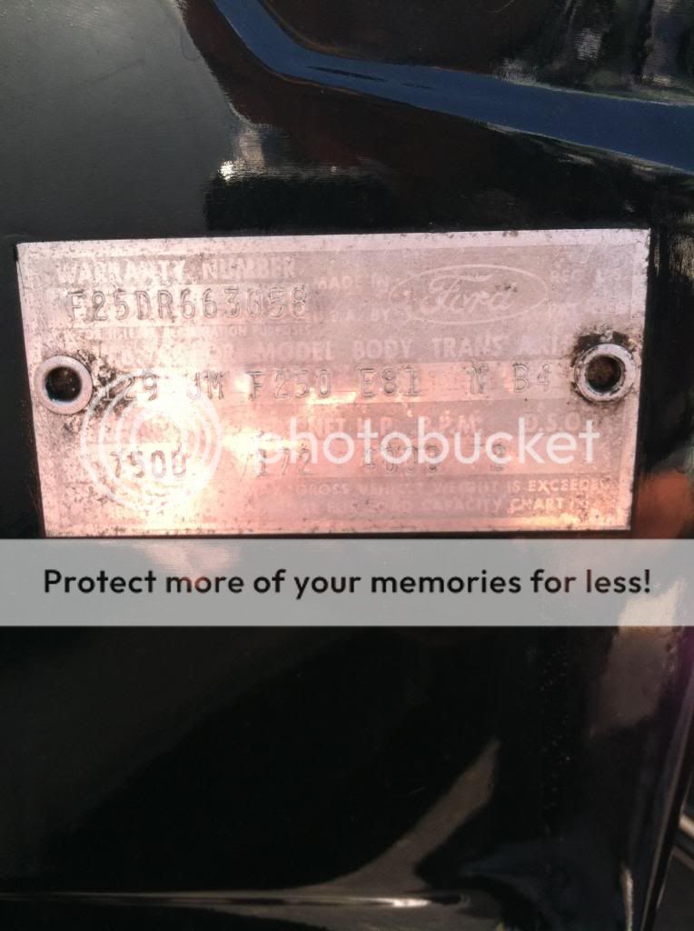 Warranty plate decoding help please - Ford Truck Enthusiasts Forums